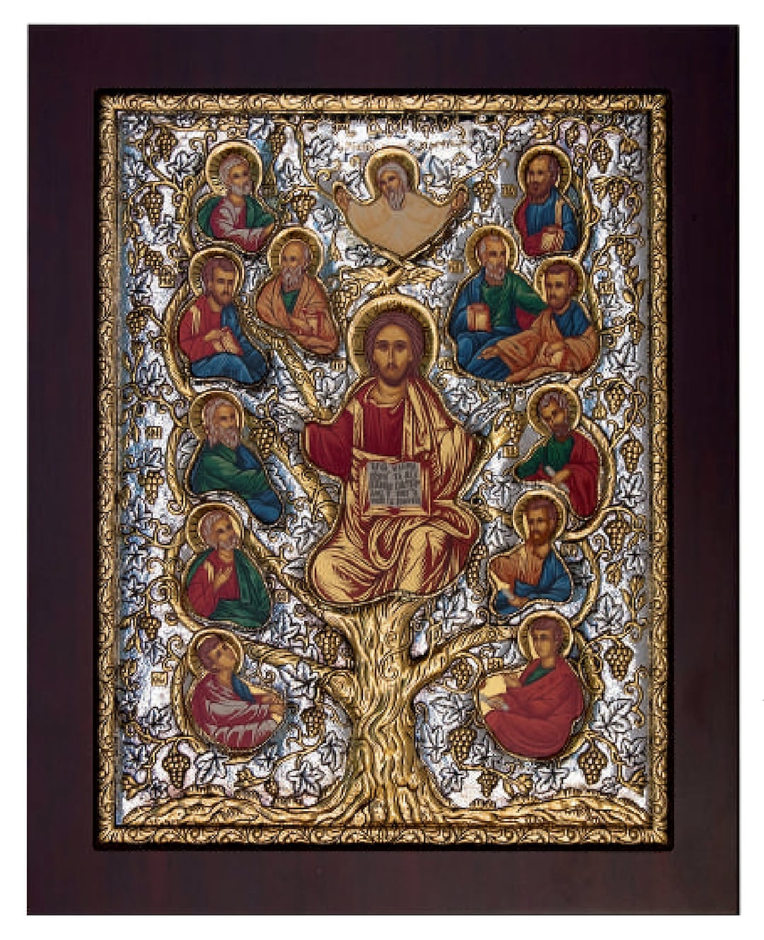 Tree of Life Ampelos Classical Theme Byzantine Silver Orthodox Icon ...