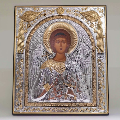 Saint George Silver Christian Orthodox Icon / Greek / Handmade - Etsy