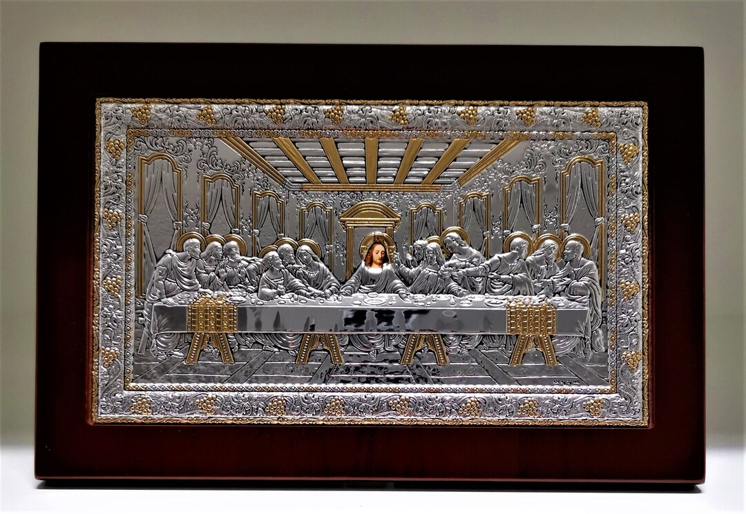 Last Supper Silver Christian Orthodox Icon / Greek / Handmade - Etsy