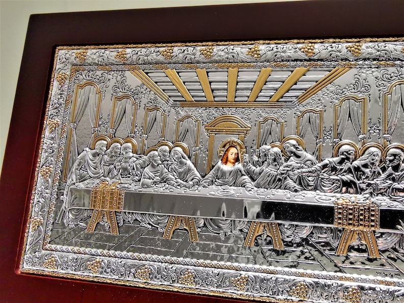 Last Supper Silver Christian Orthodox Icon / Greek / Handmade - Etsy