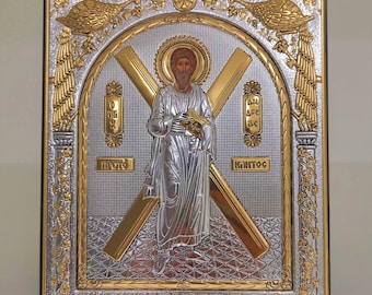 Saint Andrew Icon the Apostle, Handmade Greek Orthodox Icon of St ...