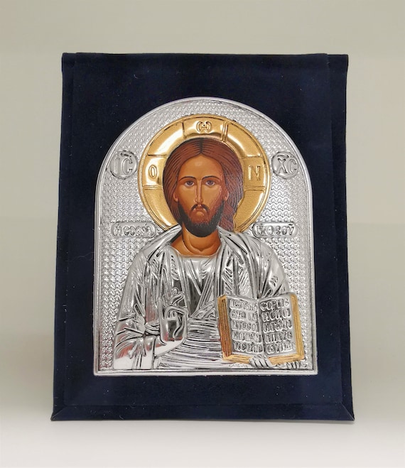 Jesus Christ Velvet Folding Case Silver Christian Orthodox | Etsy