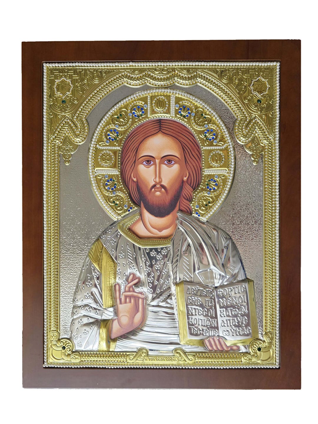 Jesus Christ the Wisdom of God Byzantine Silver Christian Orthodox Icon ...
