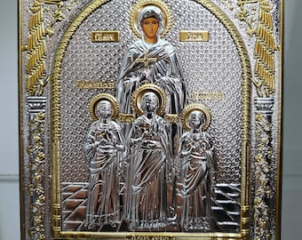 Saint Sophia Icon, Orthodox Icon St Sofia the Martyr, Greek Handmade ...