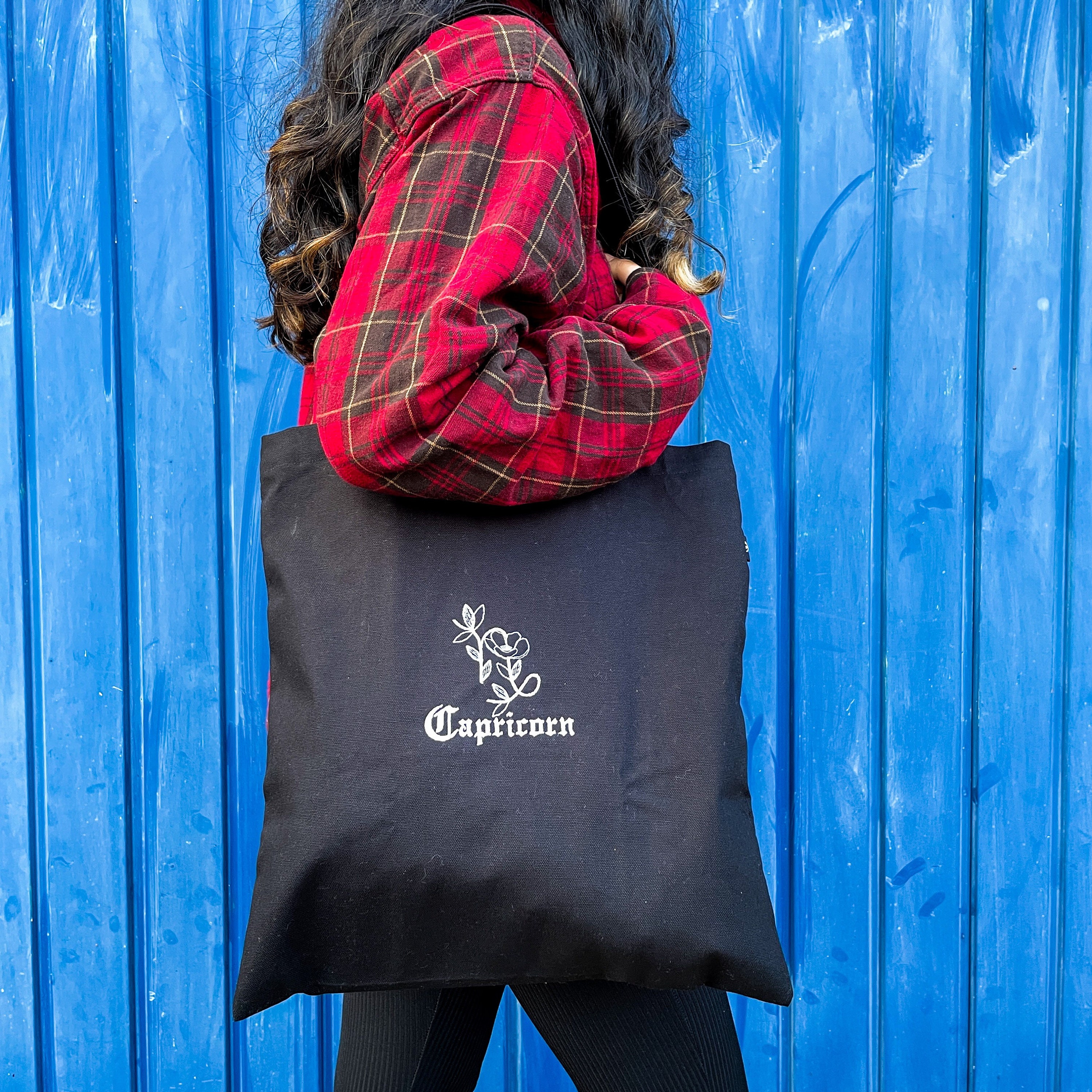 Black Zodiac Tote Bag With an Inner Pocket to Store Keys or Phone ...