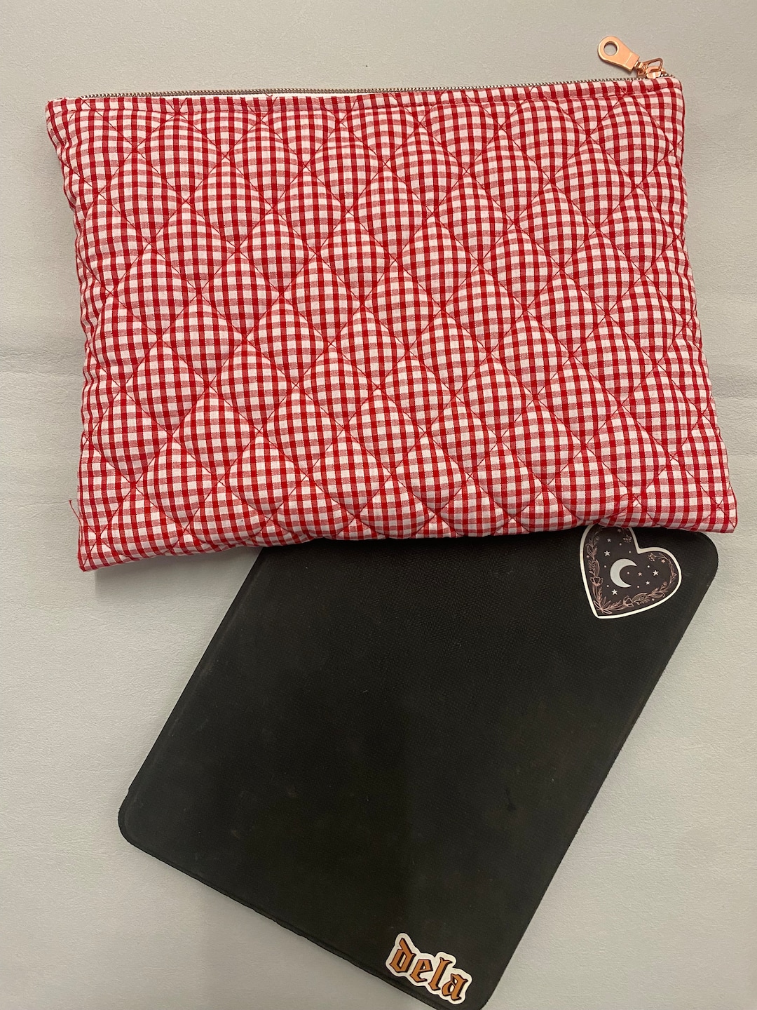 Gingham Print Padded iPad and Laptop Cover Handmade in UK - Business ...