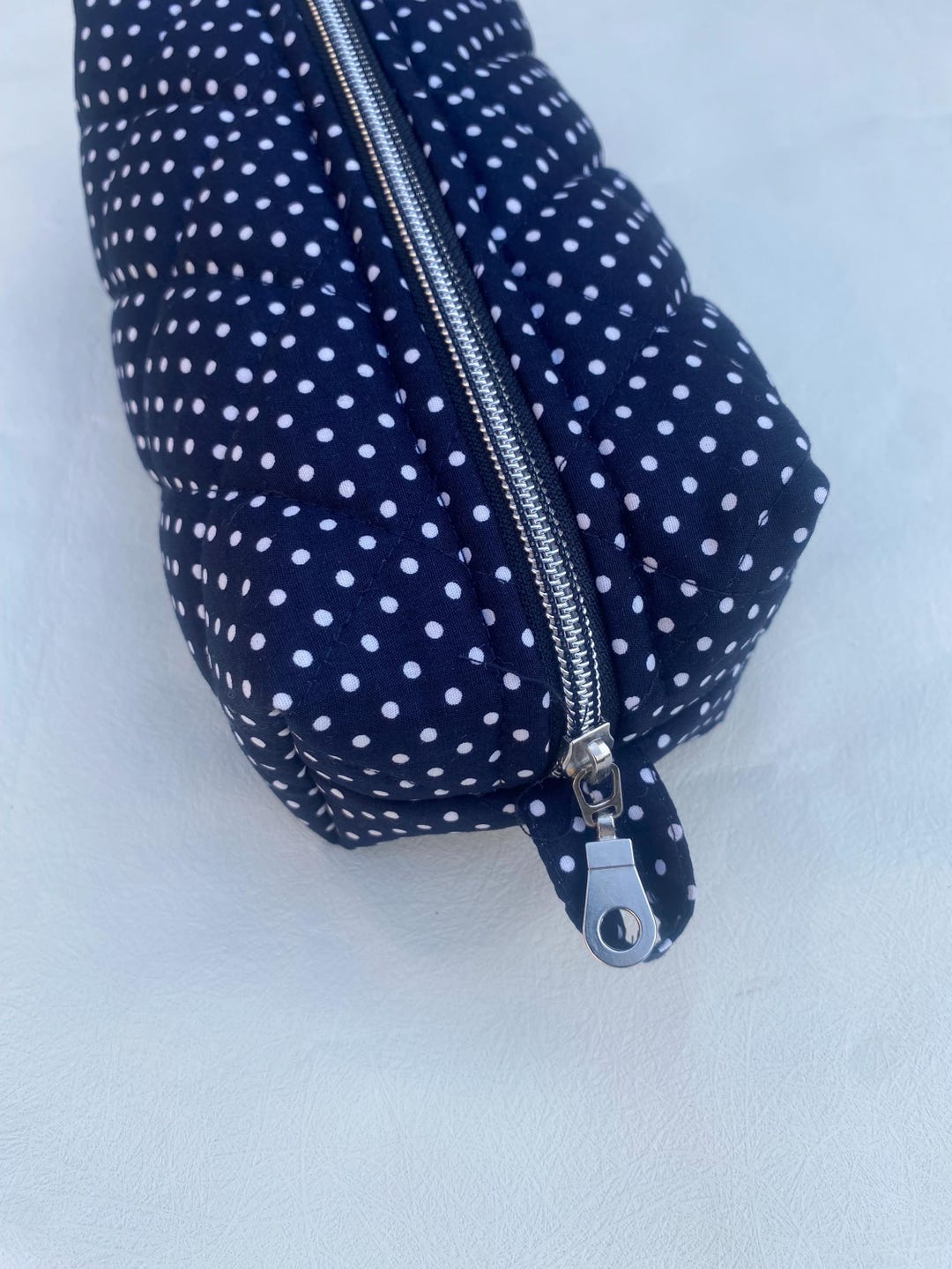 Blue Polka Dot Pencil Case-multi-function Organiser With Lining/zipper ...