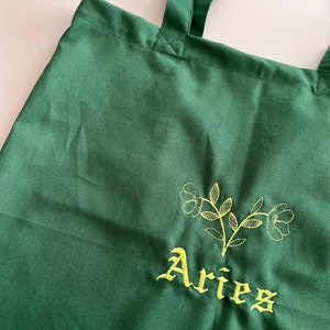 Black Zodiac Tote Bag With an Inner Pocket to Store Keys or Phone ...