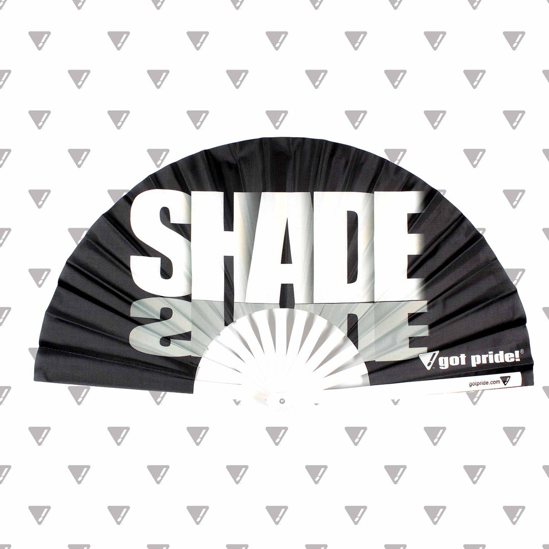 Shade Large Bamboo Folding Clack Hand Fan Rave Fan, Drag Queen Fan ...