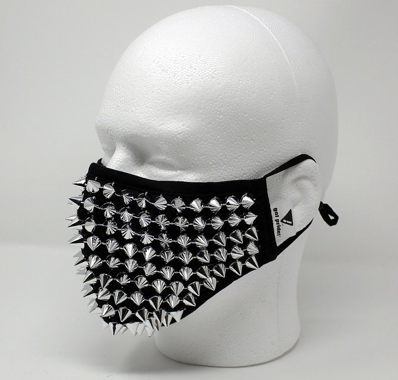 Studded Face Mask Spike Mask Punk Mask Light Weight | Etsy