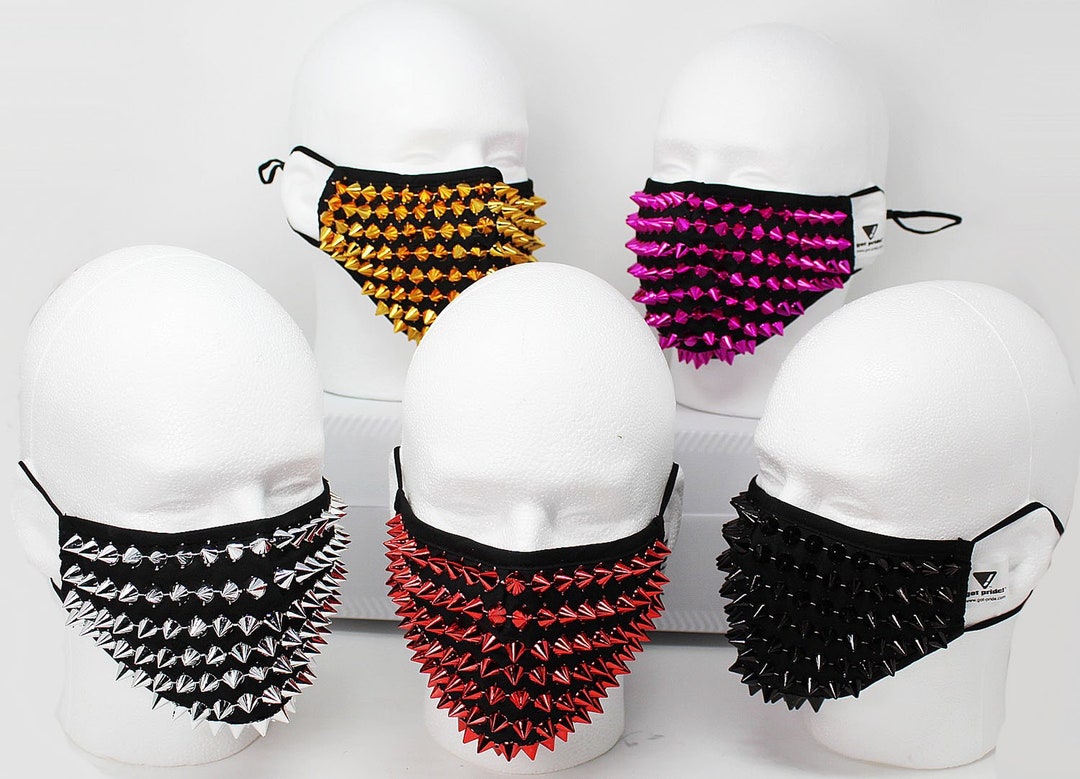 Stud Face Mask, Punk Style, Spike Mask, Goth, Halloween, Rave ...