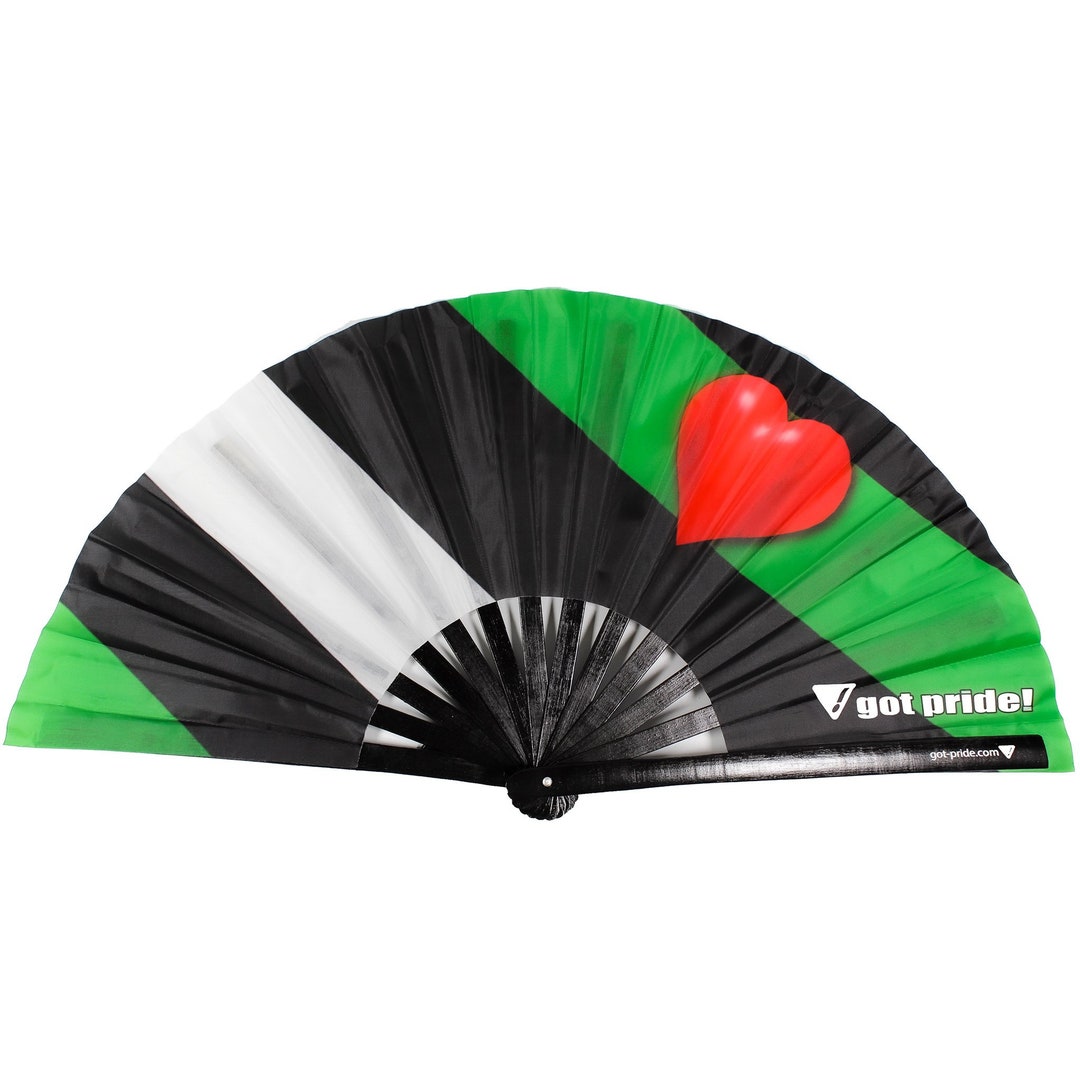 Leather Boy Gay Pride Flag Large Bamboo Folding Hand Fan Clack Fan Rave ...