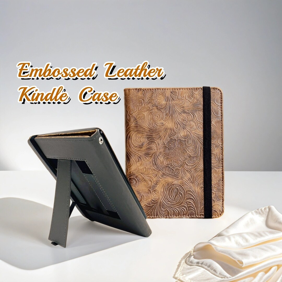 Vintage Phoenix Flower Embossed Leather Kindle Case,kindle 12th Gen 6 ...