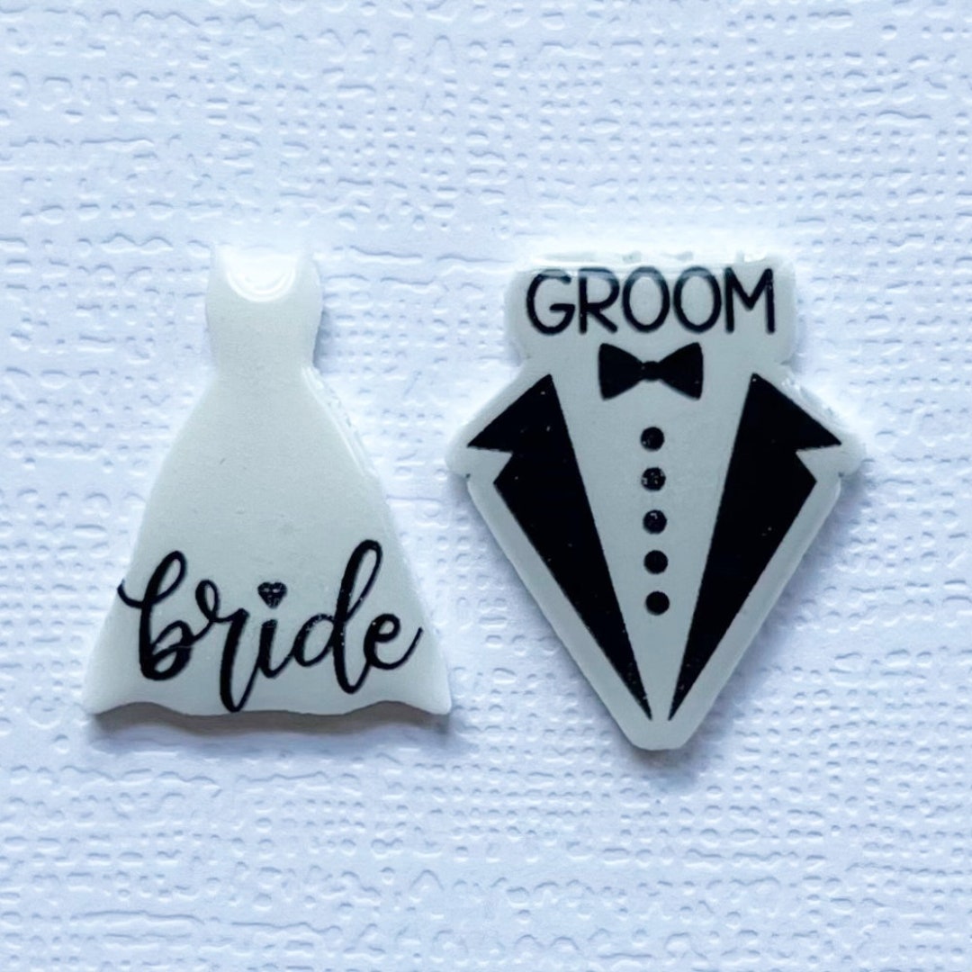 Bride & Groom Croc Shoe Charms - Etsy