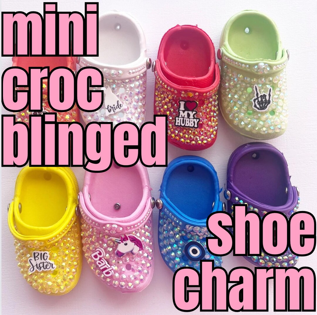 Personalized Mini Blinged Croc Shoe Charm - Etsy