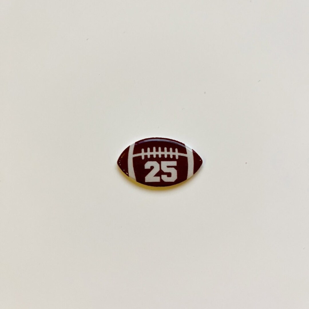 Custom Jersey Number Football Croc Shoe Charm - Etsy
