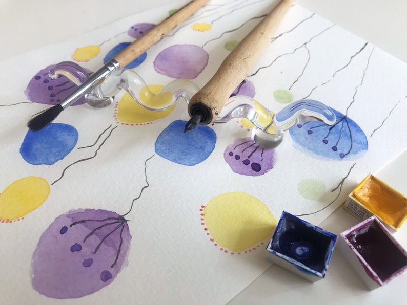 Watercolor Brush Rest, Paint Brush Holder, Calligraphy Supply, Gift for ...