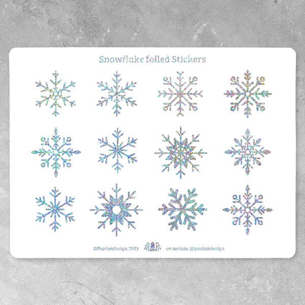 Snowflake Stickers - Etsy UK