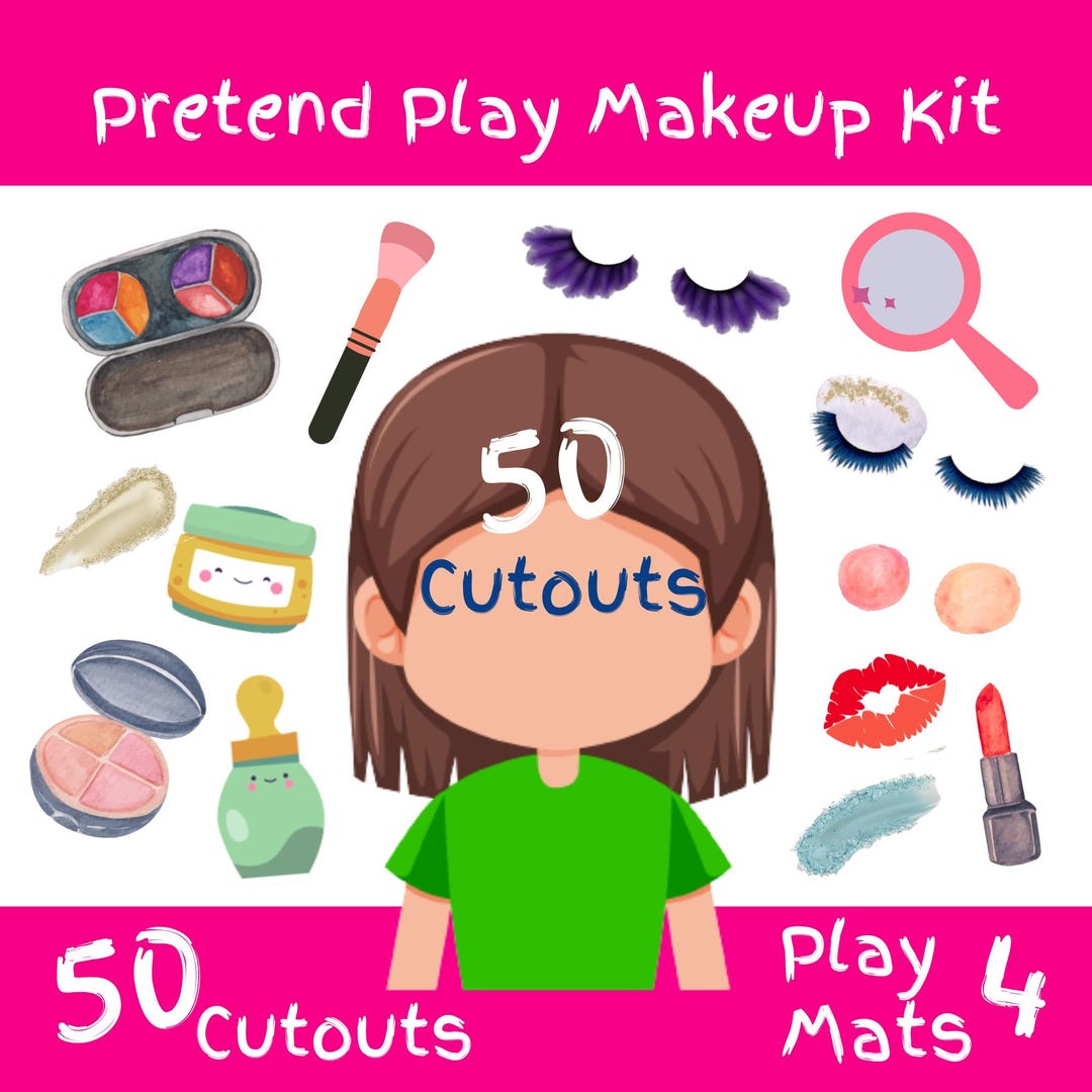 Girls Pretend Play Makeup Kit Printable Activity Game Toddler Girls ...