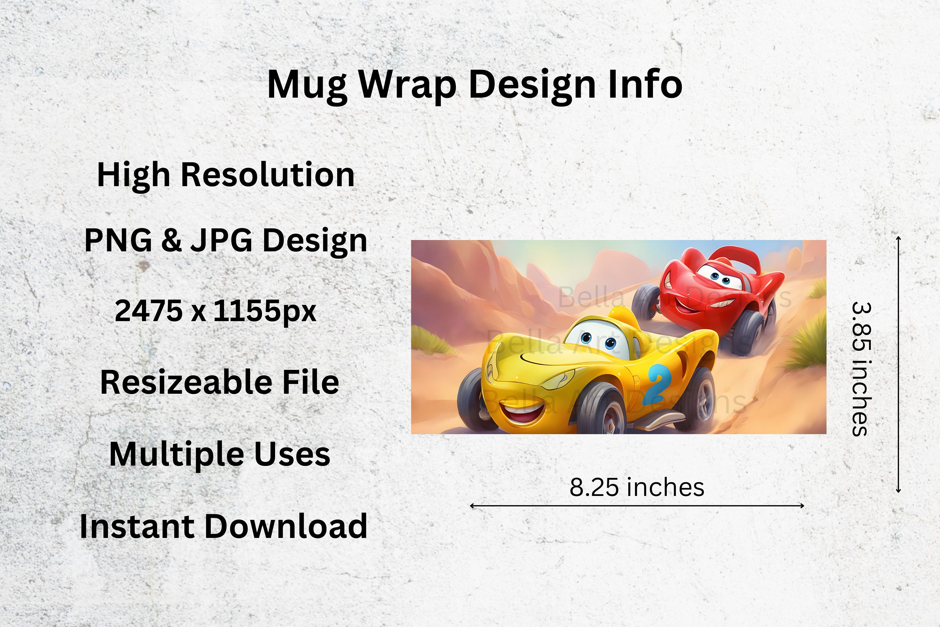 Race Cars Mug Wrap Design Mug Sublimation PNG Boys Funny Race Cars Mug ...