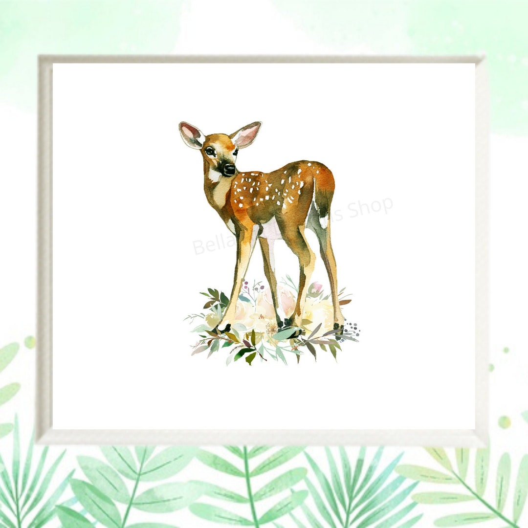 Baby Deer Childrens Wall Art Print Boys Girls Nursery Room - Etsy