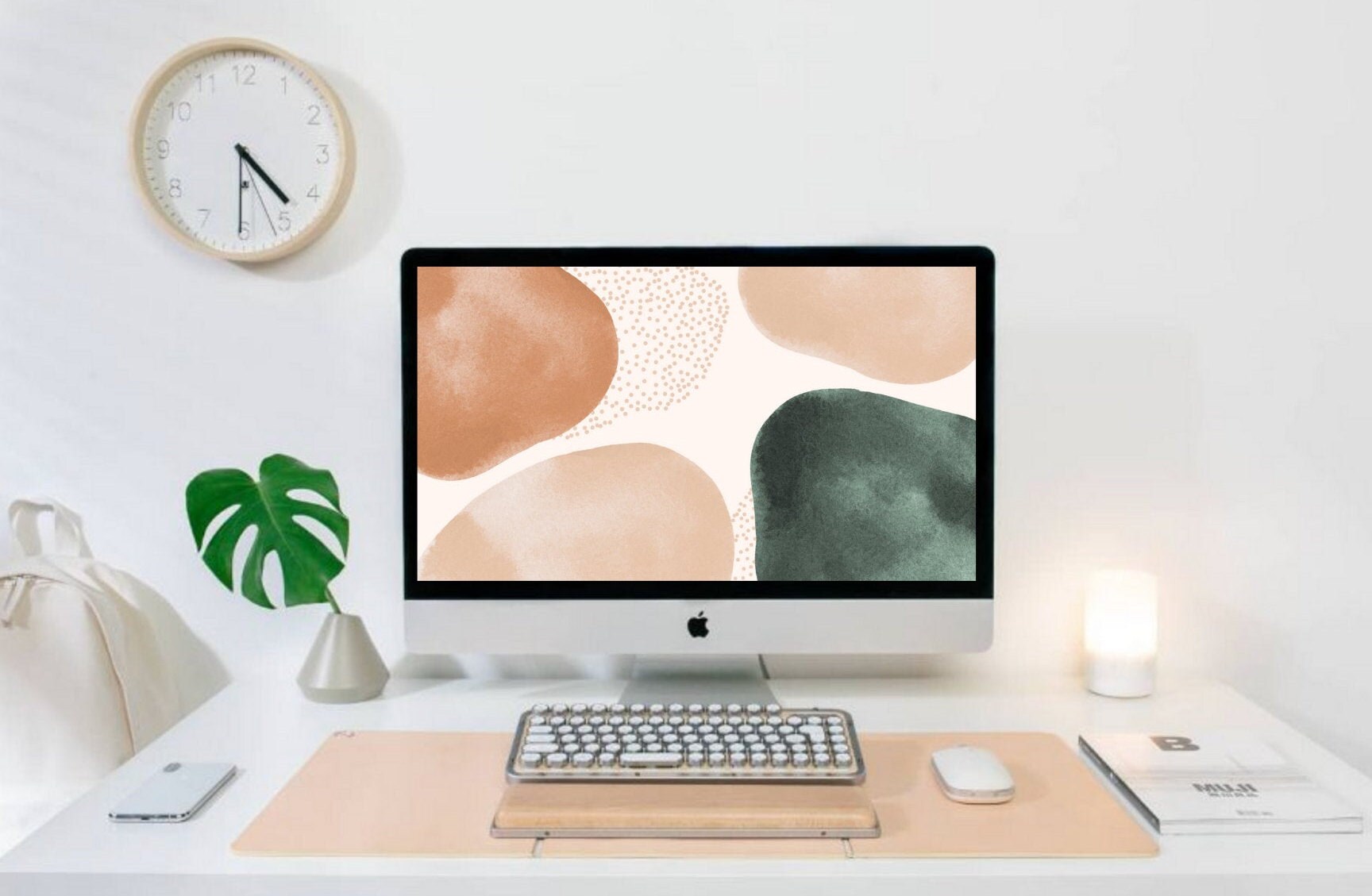 Boho Desktop Wallpaper Abstract Minimalist Computer/pc/macbook/laptop ...