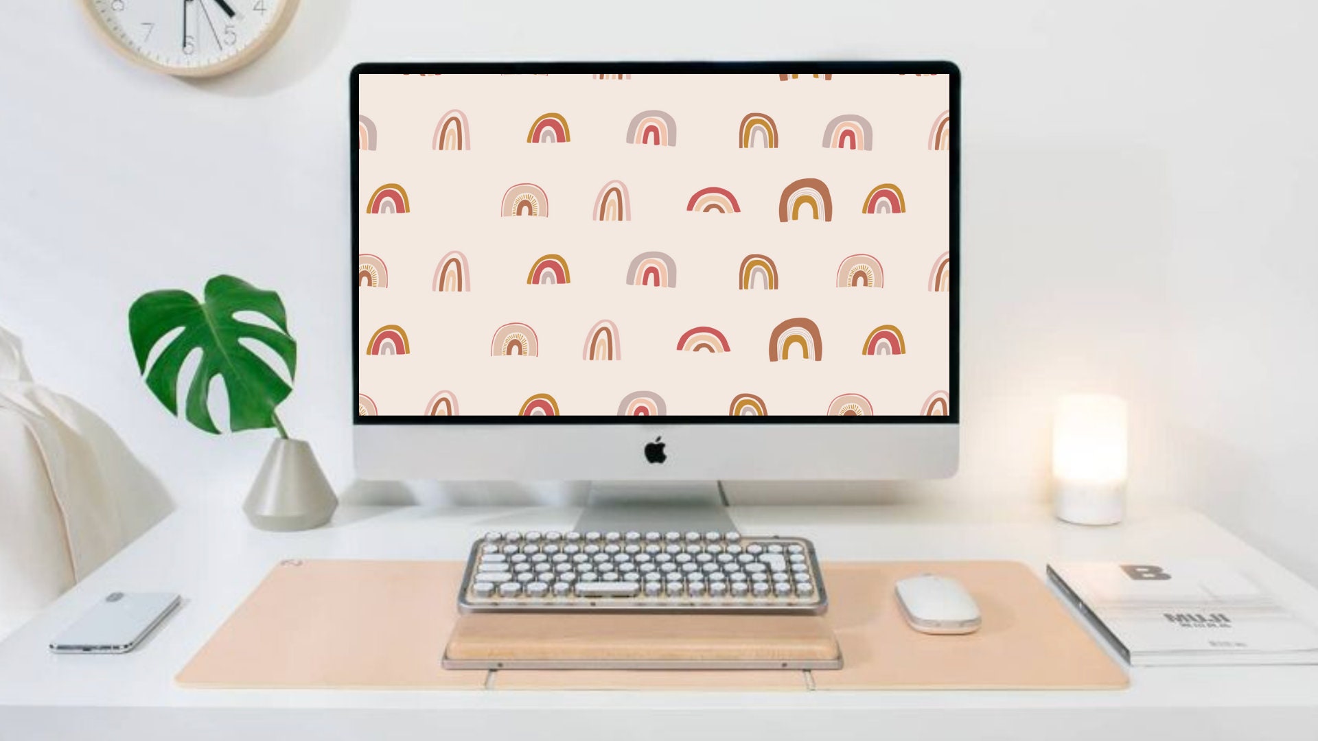 Rainbow Boho Desktop Wallpaper - Etsy