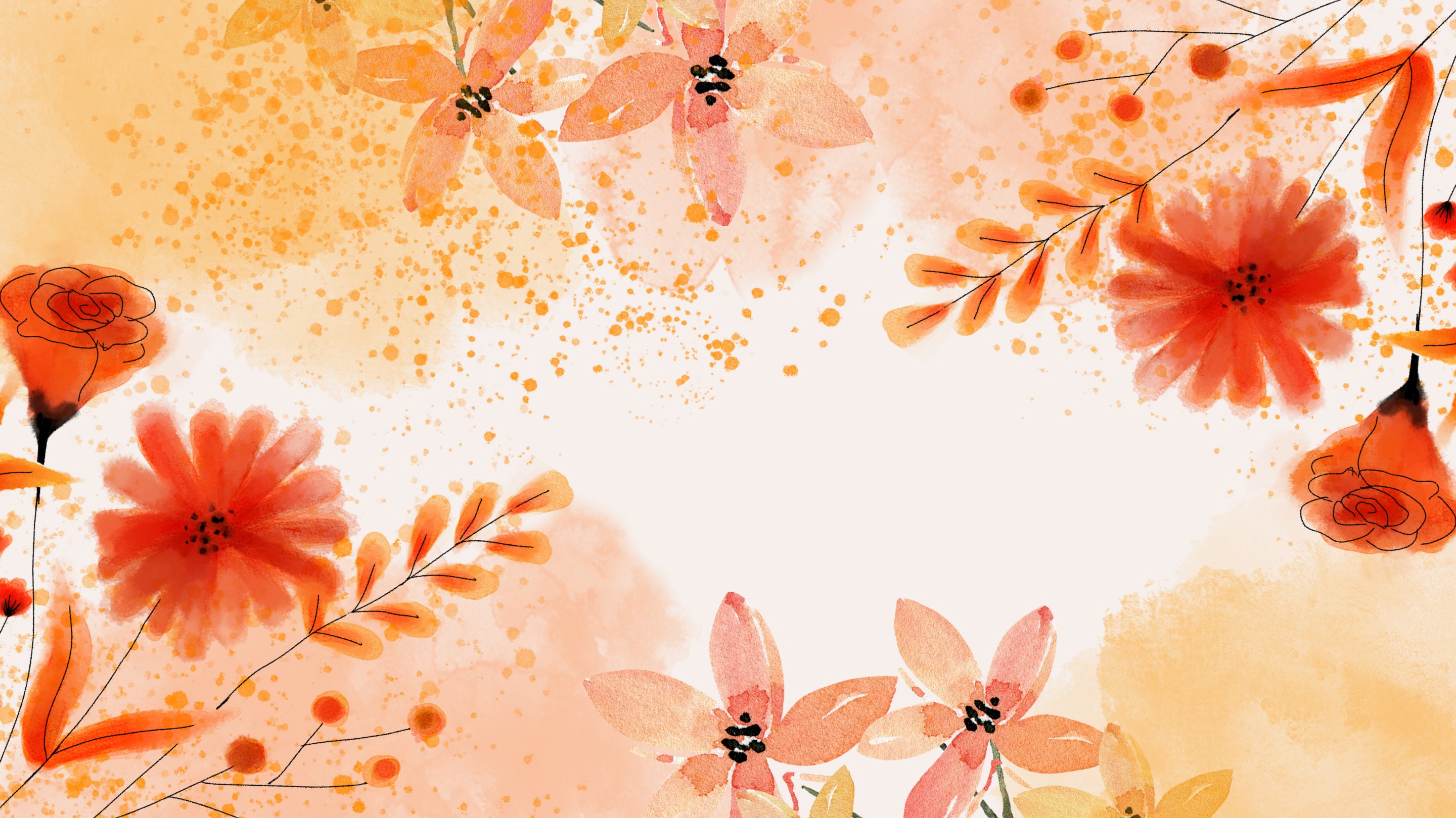 Light Orange Flower Background