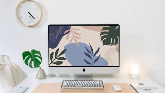 Boho Desktop Wallpaper Abstract Minimalist | Etsy