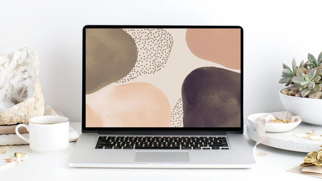 Boho Desktop Wallpaper - Abstract Minimalist Computer/pc/macbook/laptop ...