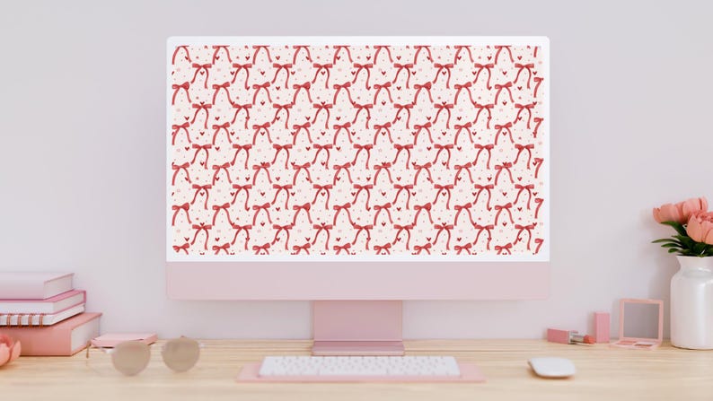 Bow Desktop Wallpaper - Coquette Cutie Computer/pc/macbook/laptop ...