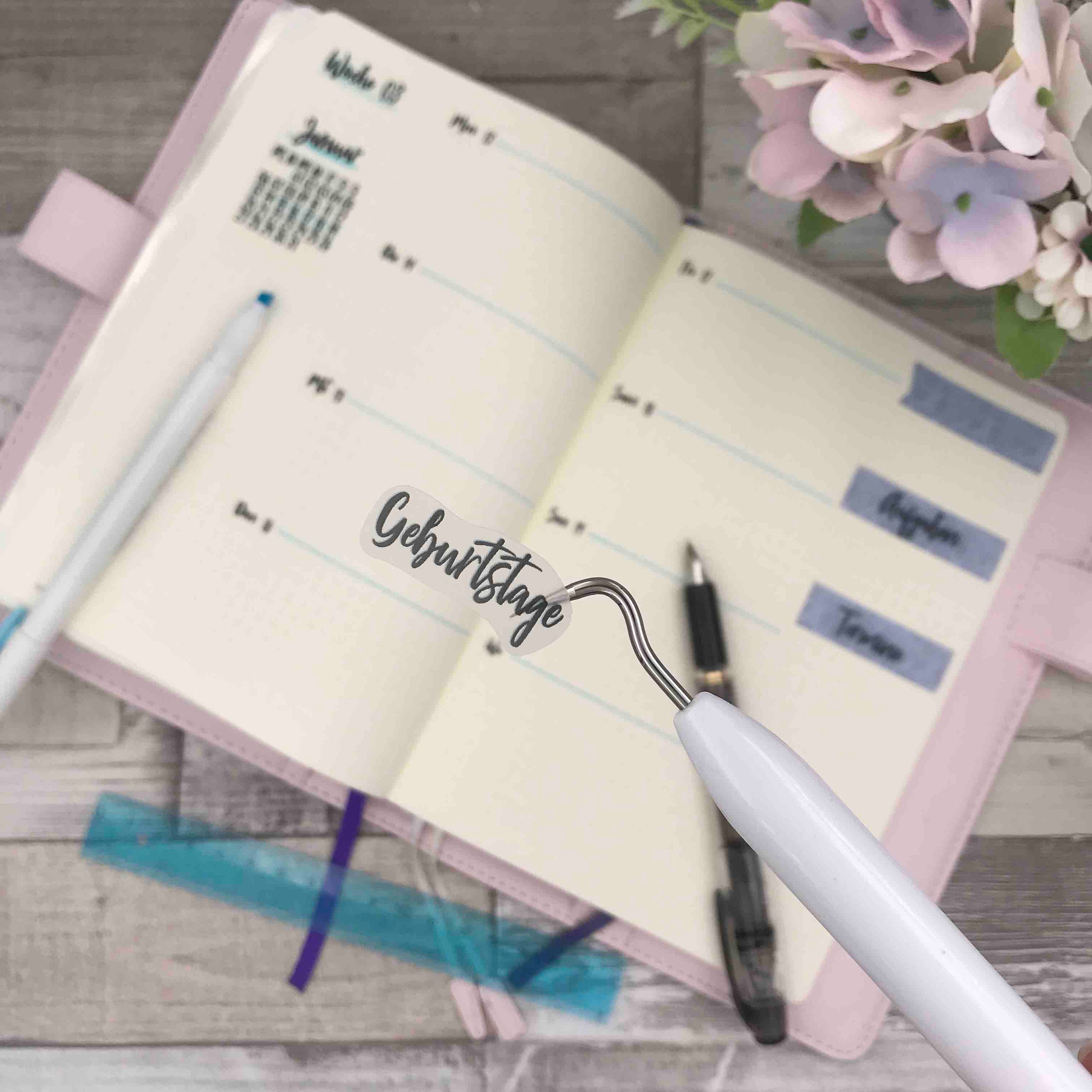 Month Names, Bullet Journal Stickers, Handlettering, Matt Transparent ...