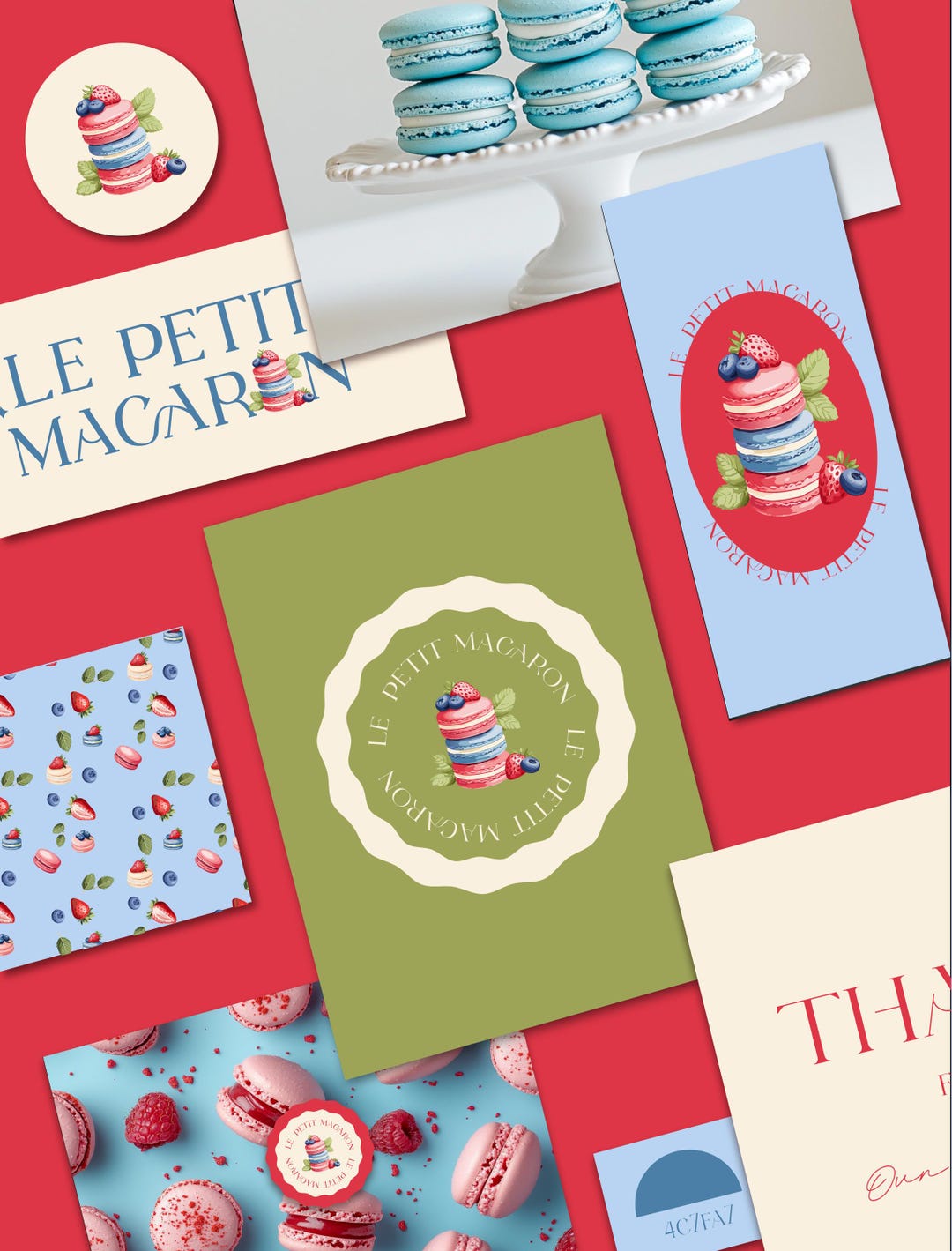 Macaron Logo, Brand Kit, Macaron Shop, Bakery Logo, Etsy Seller ...