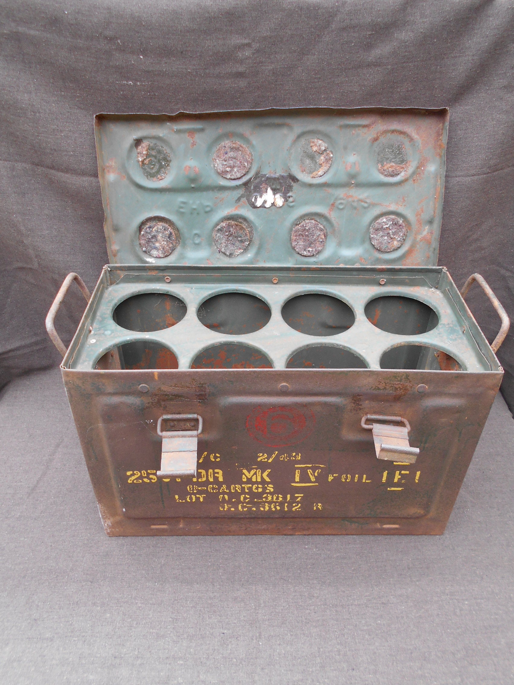 WW2 British 25 PDR Ammunition Metal Case 1942 | Etsy