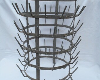 Antique French Zinc Bottle Drying Rack - Etsy