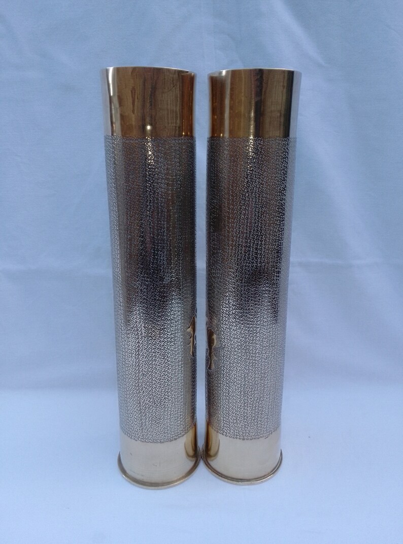 Pair of WW1 Trench Art Brass Artillery Shells Vases Made From 1918 ...