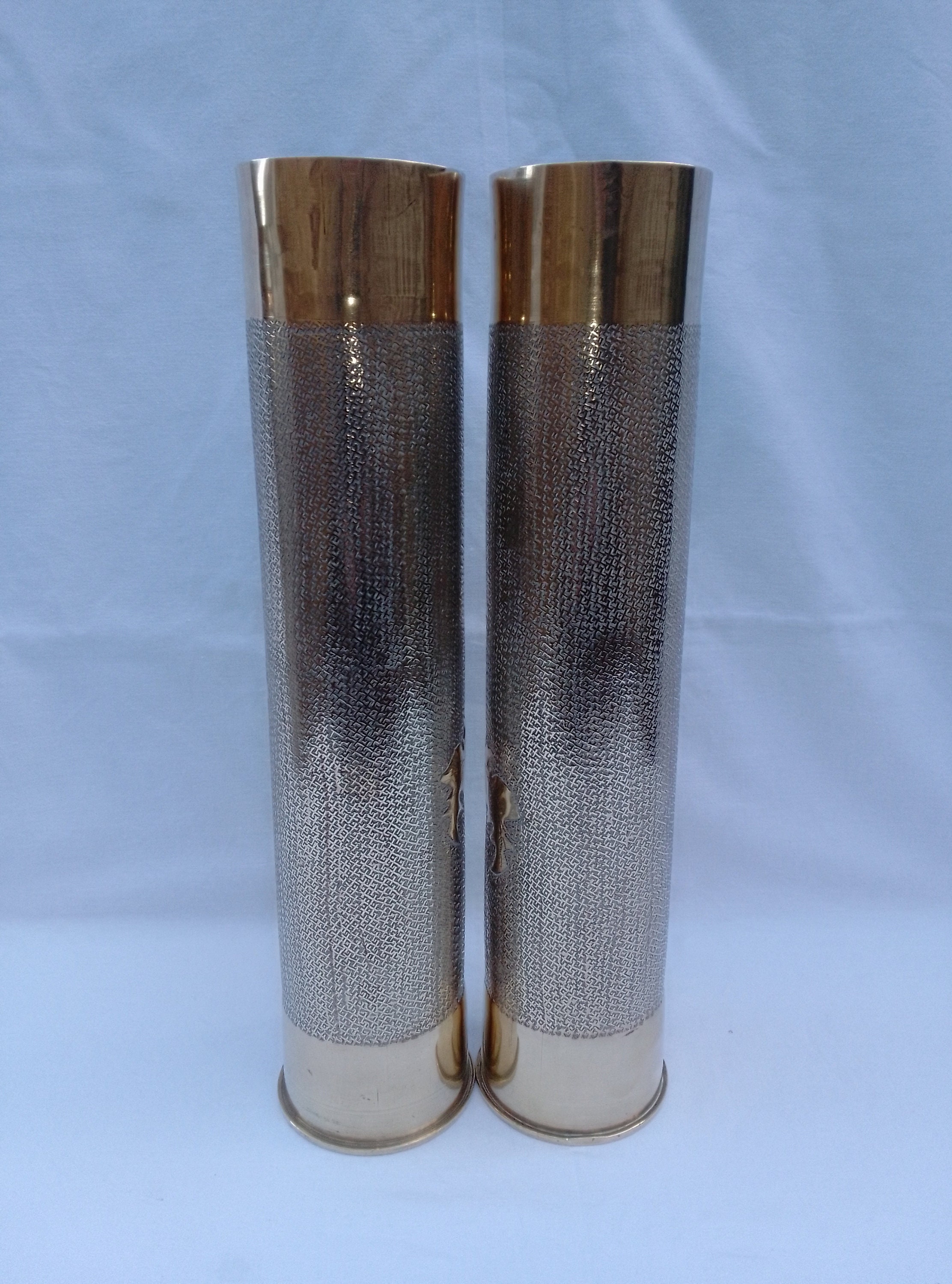 Pair of WW1 Trench Art Brass Artillery Shells Vases Made From 1918 ...