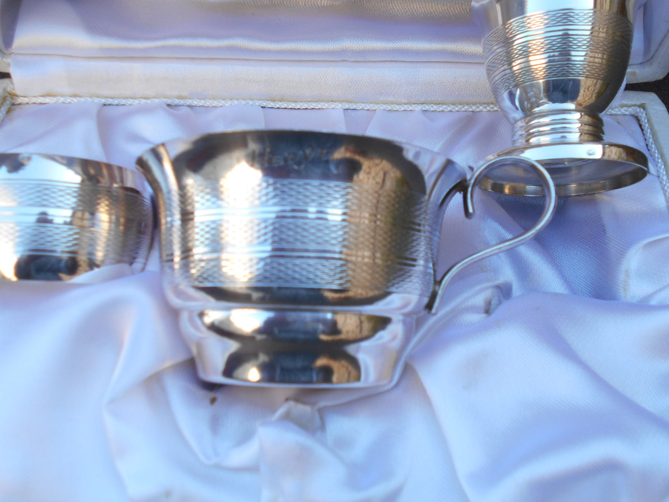 Vintage French Silver Plate Baby Christening Set - Etsy UK