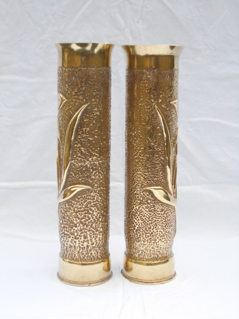 Pair of WW1 Trench Art Brass Artillery Shells Vases Made - Etsy
