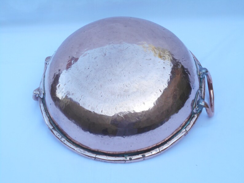 Antique French Copper Bowl Pan - Etsy