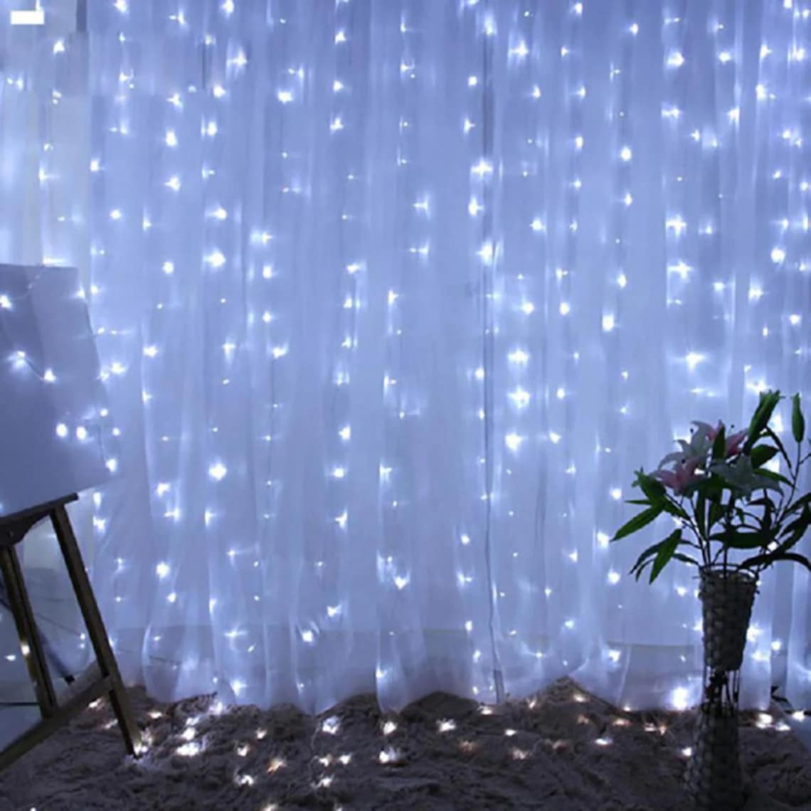 300 Light Led Curtain String Lights USB With Remote for - Etsy