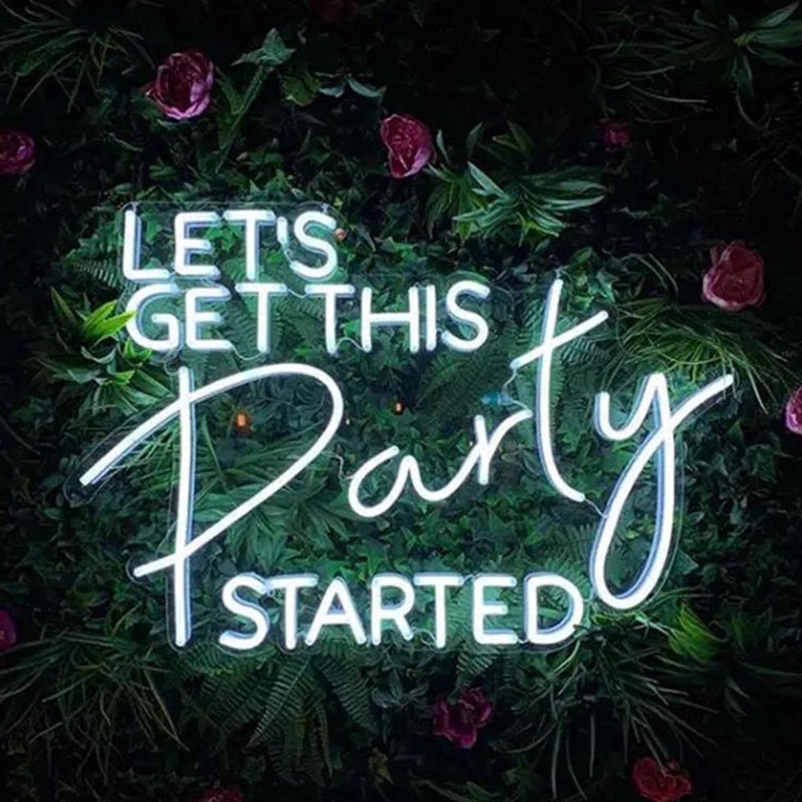 Let's get this party started Neon Sign Flex Text Neon | Etsy