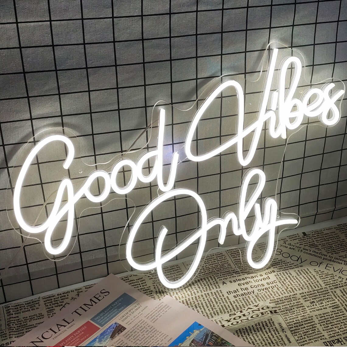 Good Vibes Only Neon Sign Flex Led Neon Light Sign Custom Led - Etsy
