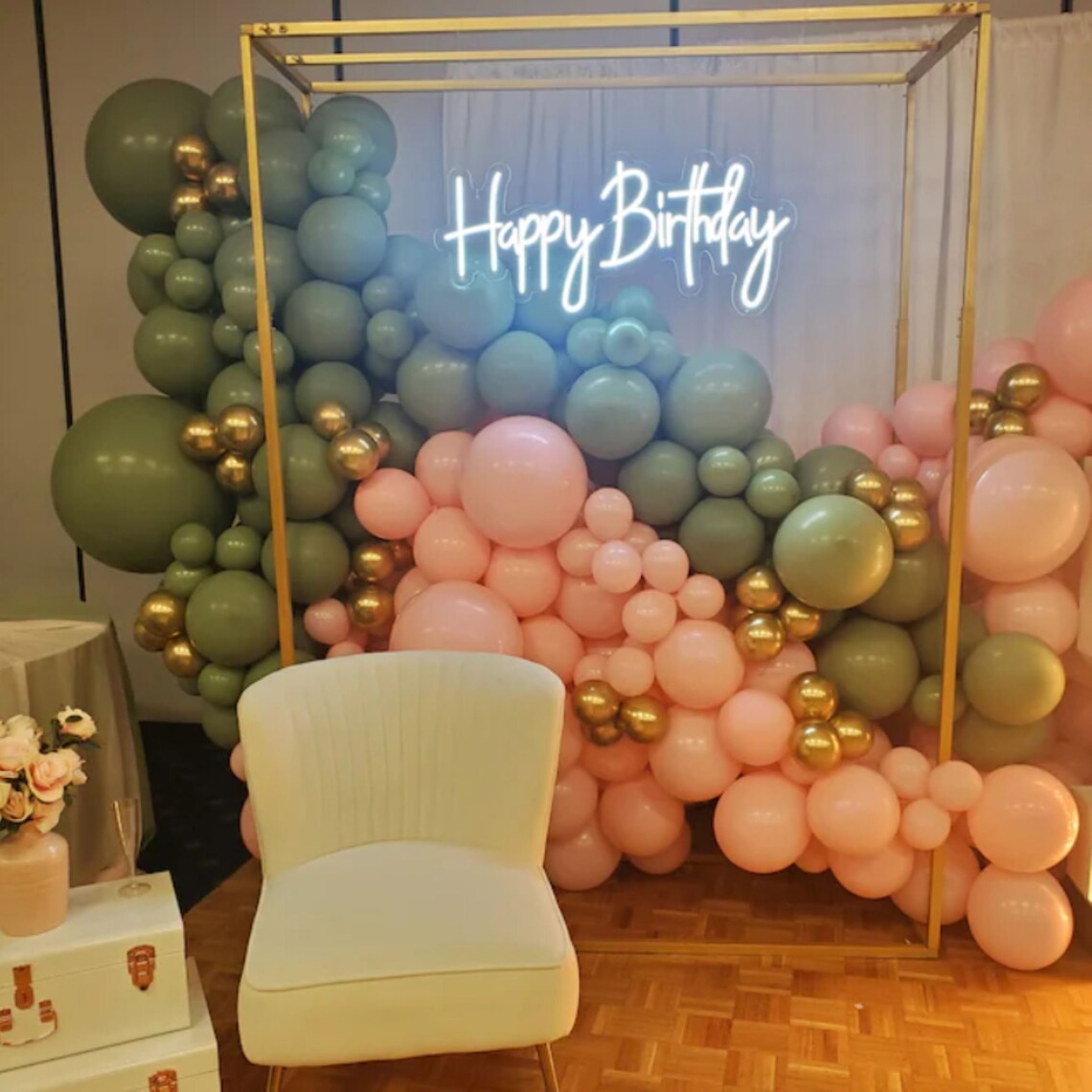 Custom Neon Sign Happy Birthday Neon Sign Custom Party Neon - Etsy