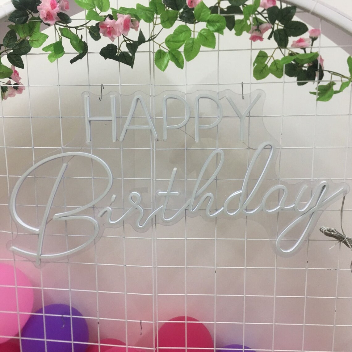 Happy Birthday Neon Sign Birthday Neon Sign Custom Happy - Etsy