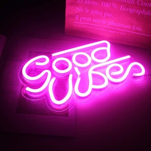 Good Vibes Neon Sign Flex Led Neon Light Sign Custom Led Neon Sign Home ...