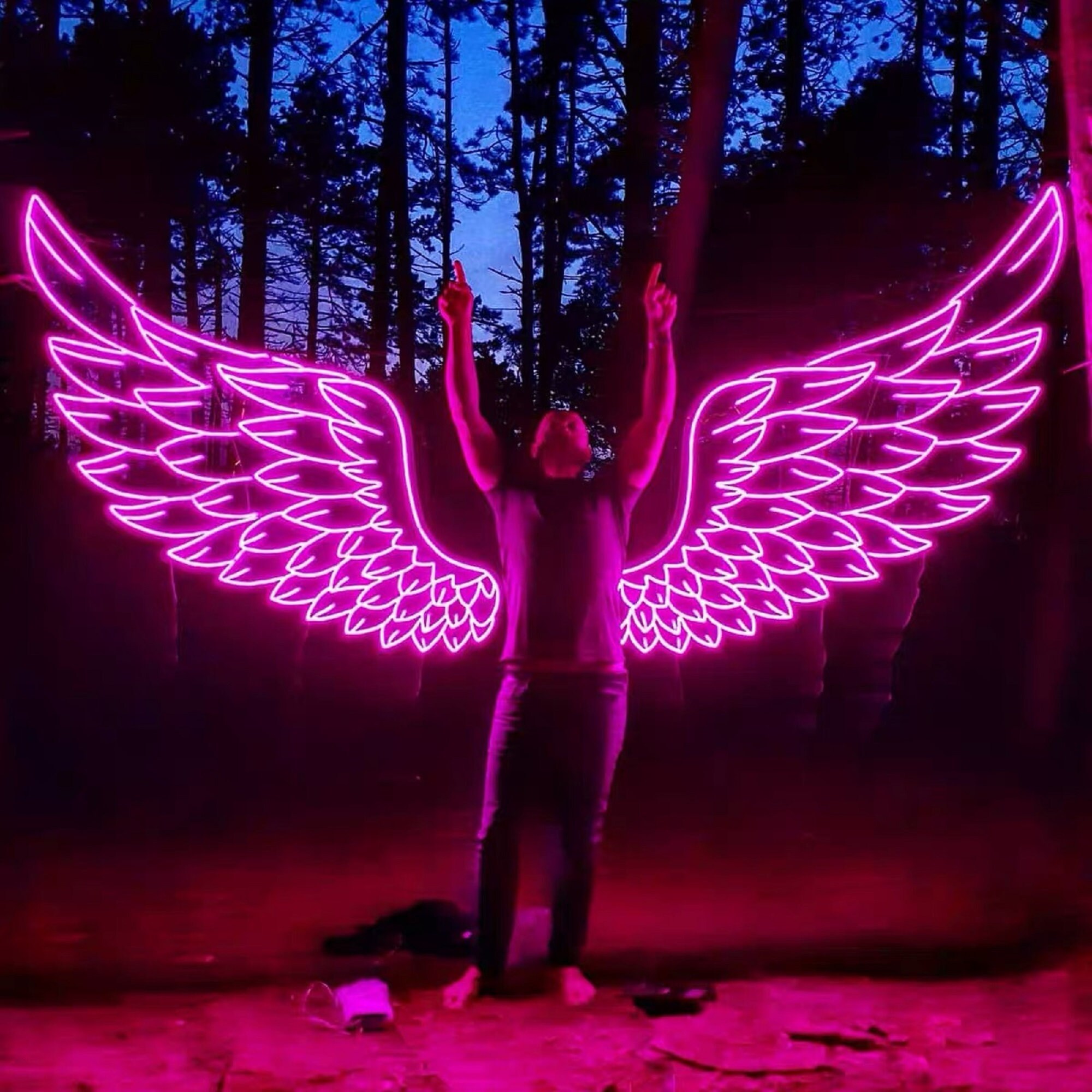 Angel Wing Neon Sign Customized WallCustom Neon Sign neon | Etsy