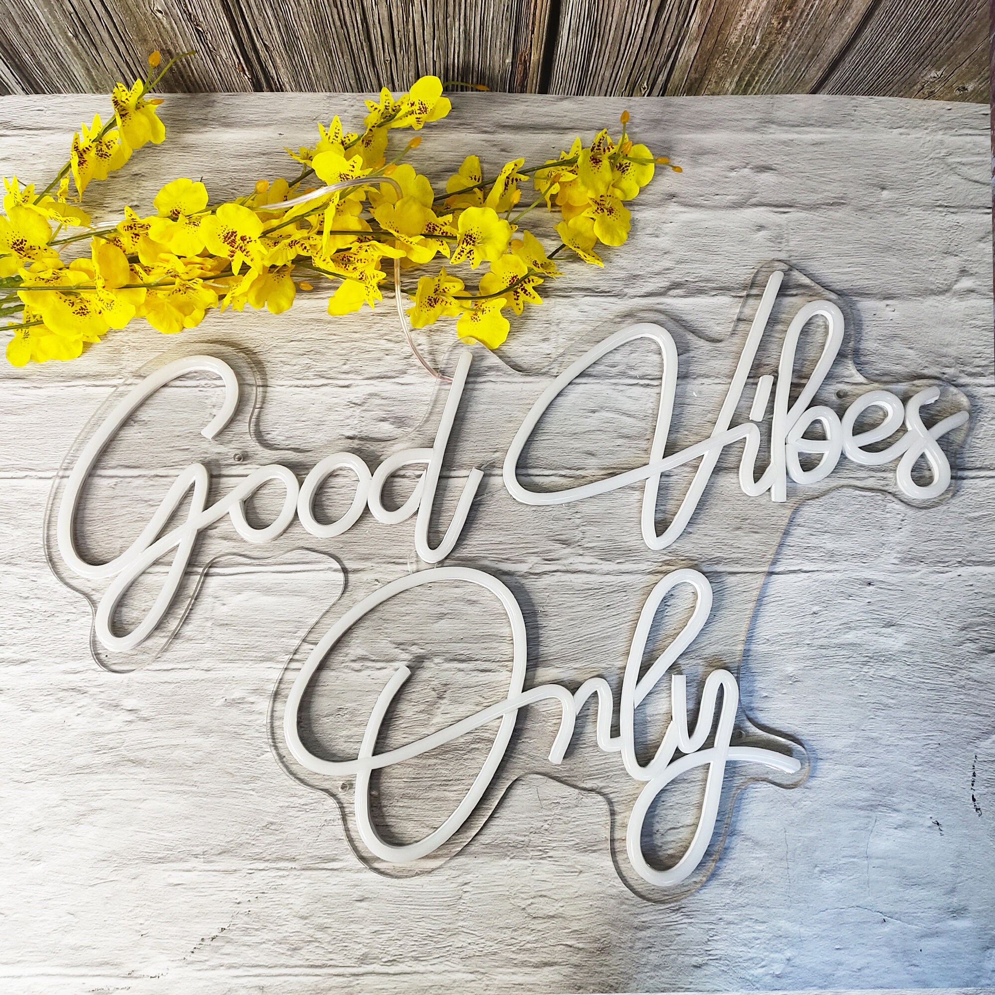 Good Vibes Only Neon Sign Flex Led Neon Light Sign Custom Led - Etsy
