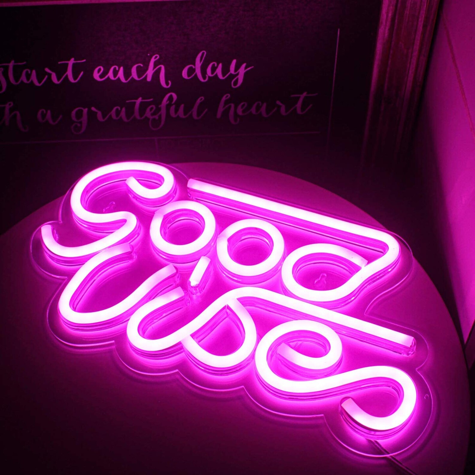 Good Vibes Neon Sign Flex Led Neon Light Sign Custom Led Neon | Etsy