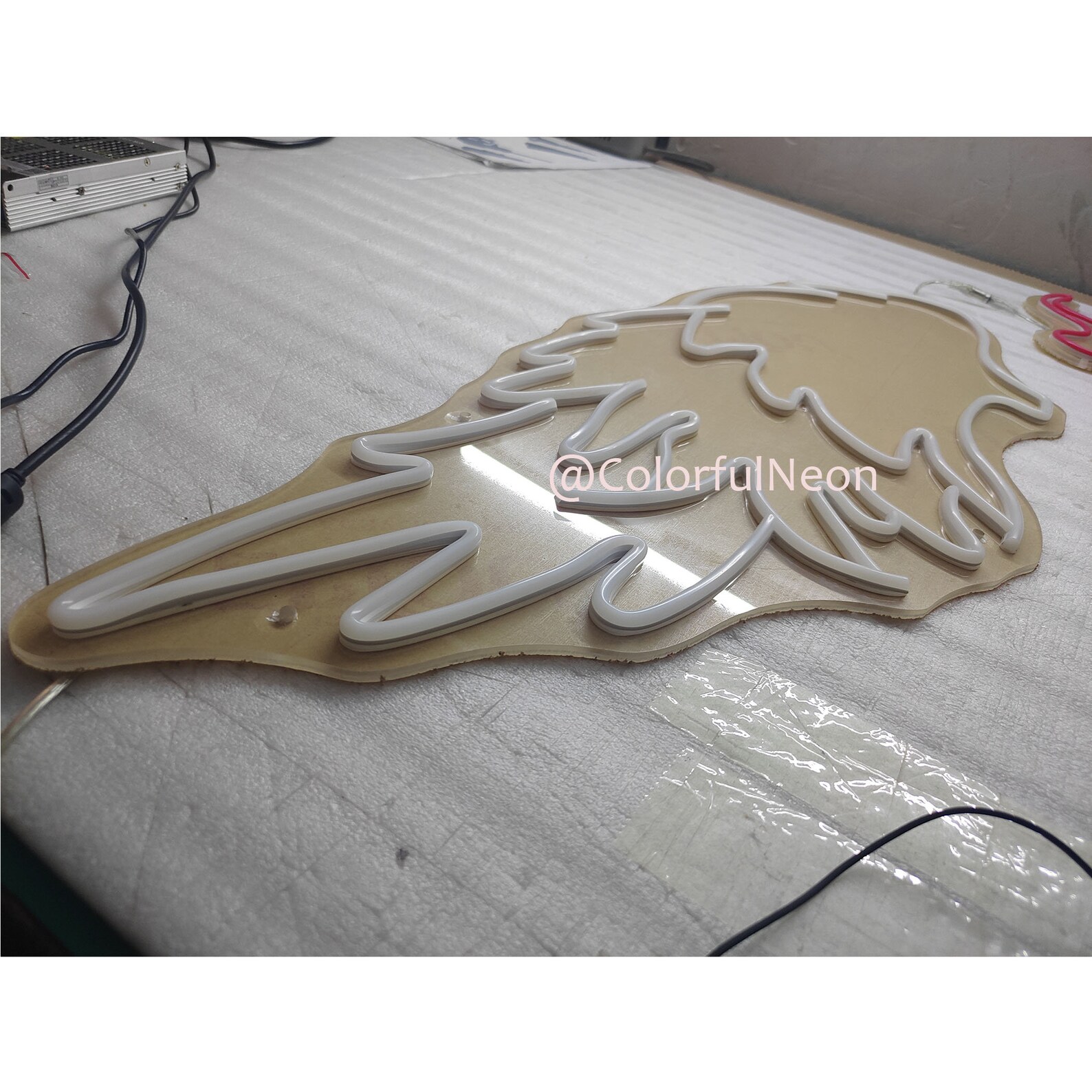 Devil Horns Wings Neon Sign Customized, Custom Neon Sign, Photo Zone ...